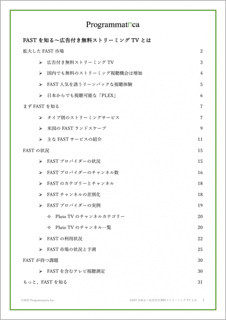 FAST に関する簡易アンケート&集計結果 | Programmatica Inc.